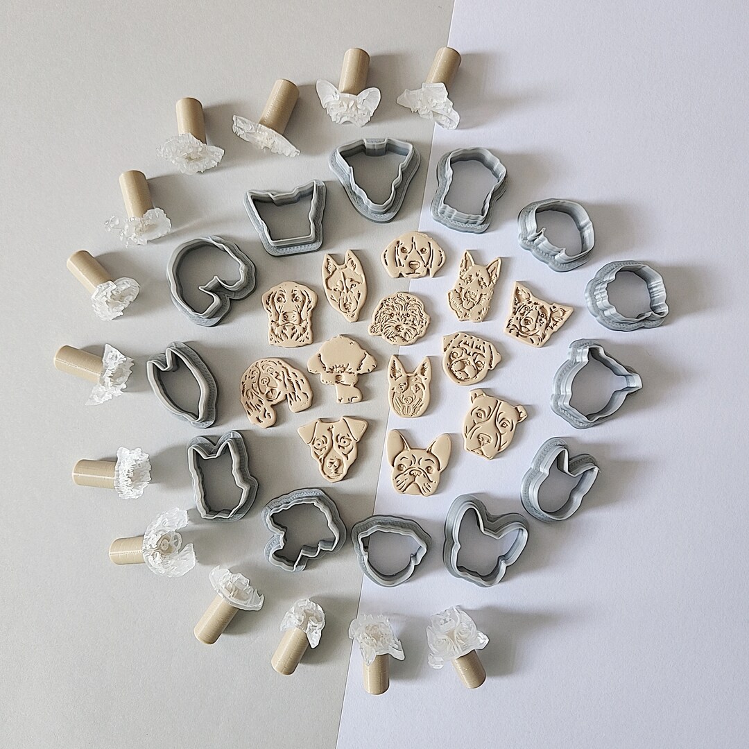 Dog Breed Stamp Set: Polymer Clay Jewelry, Pet Lover Gift - Etsy