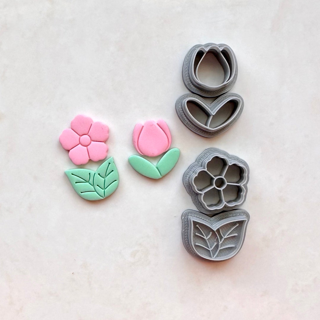 Spring Flower & Leaf Polymer Clay Cutter Spring 2024 - Etsy
