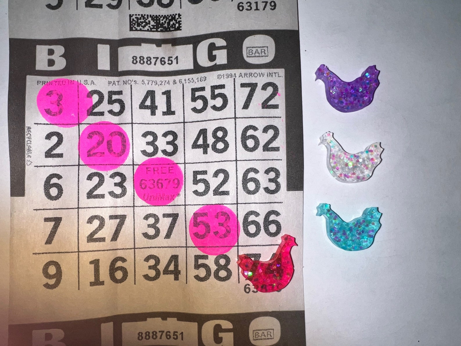 Chicken Bingo Waiters/oops Markers - Etsy