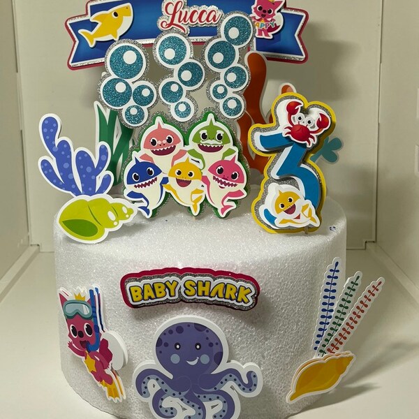 Baby Shark Cake Topper Png - Etsy