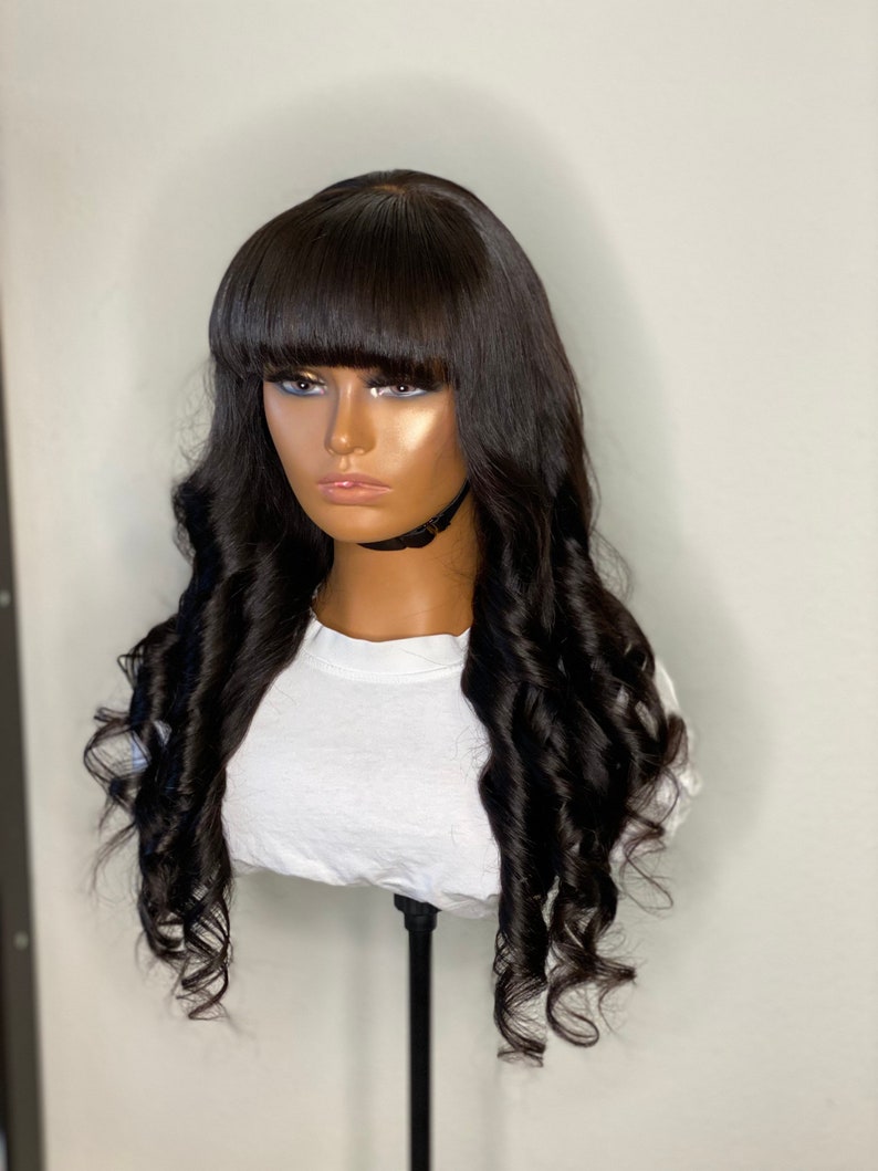 Fringe Bang Bodywave Wig - Etsy