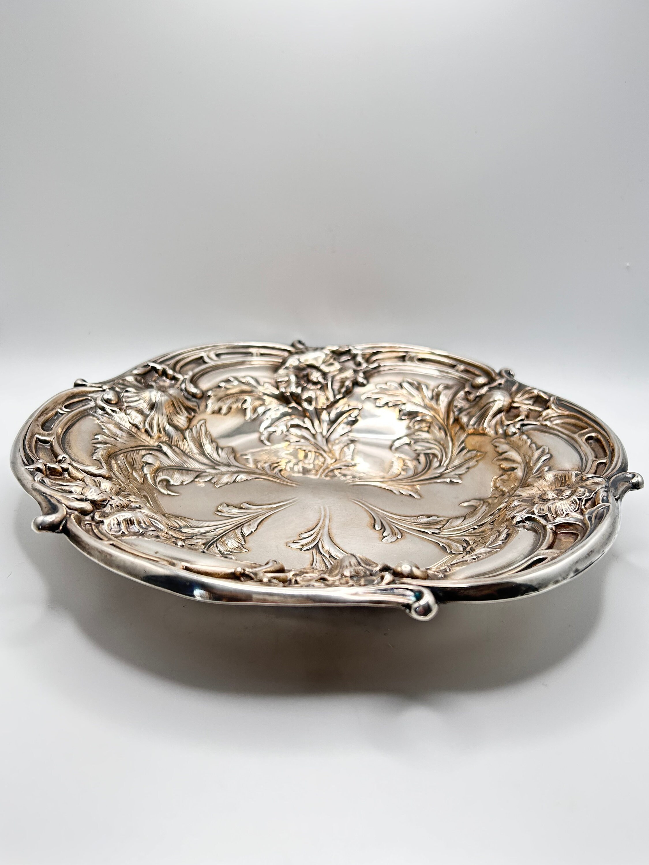 Antique Circa 1940s Reed & Barton Rare 9 Repousse Bowl, les Six Fleurs ...