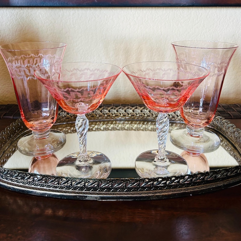 Pink Glassware - Etsy