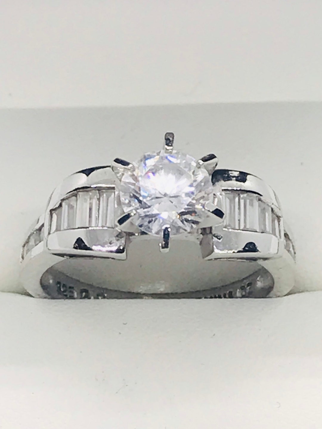 Ross Simons Silver Cubic Zirconia Ring, Size 8 3/4 - Etsy