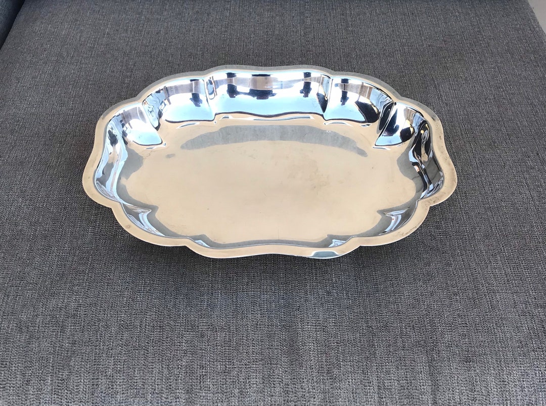 Sterling Silver Durham Vintage 12” Footed Tray - Etsy