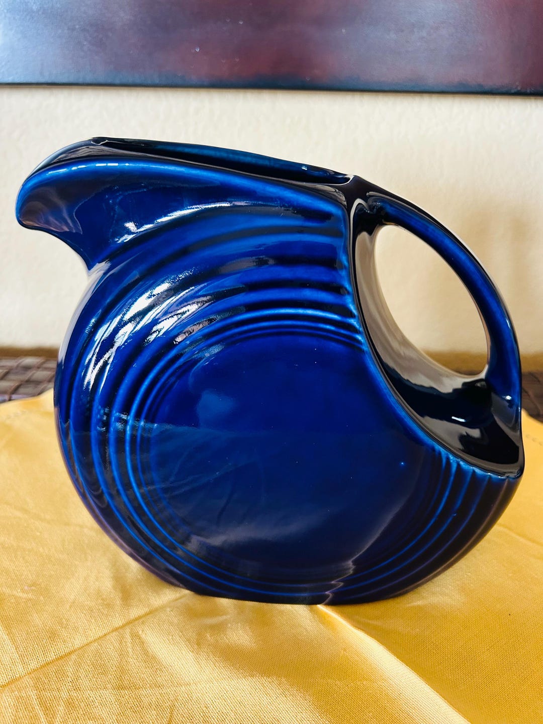 Vintage Fiesta Homer Laughlin Cobalt Blue Water Pitcher, 1986 - Etsy