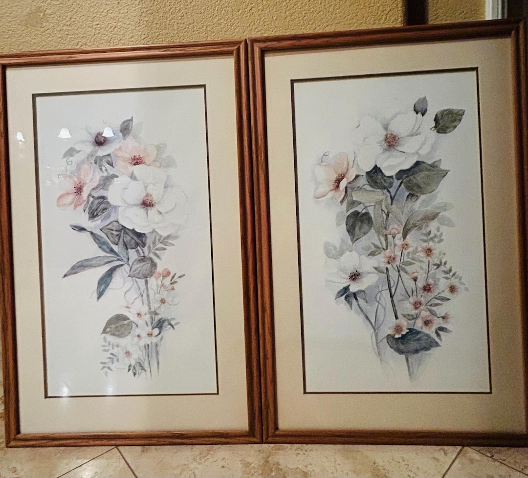Mary Vincent Bertrand (1955-), Pair of Vintage Numbered, Watercolor ...