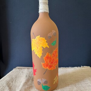 Fall Wine Bottle Centerpieces/maple Leaves/pumpkin/home Decor/kitchen ...