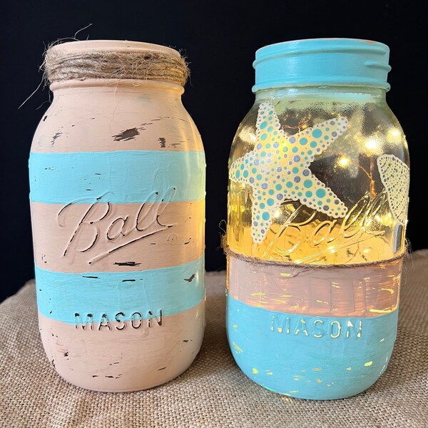Beach Mason Jars - Etsy