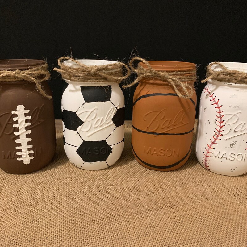 Baseball Mason Jar - Etsy
