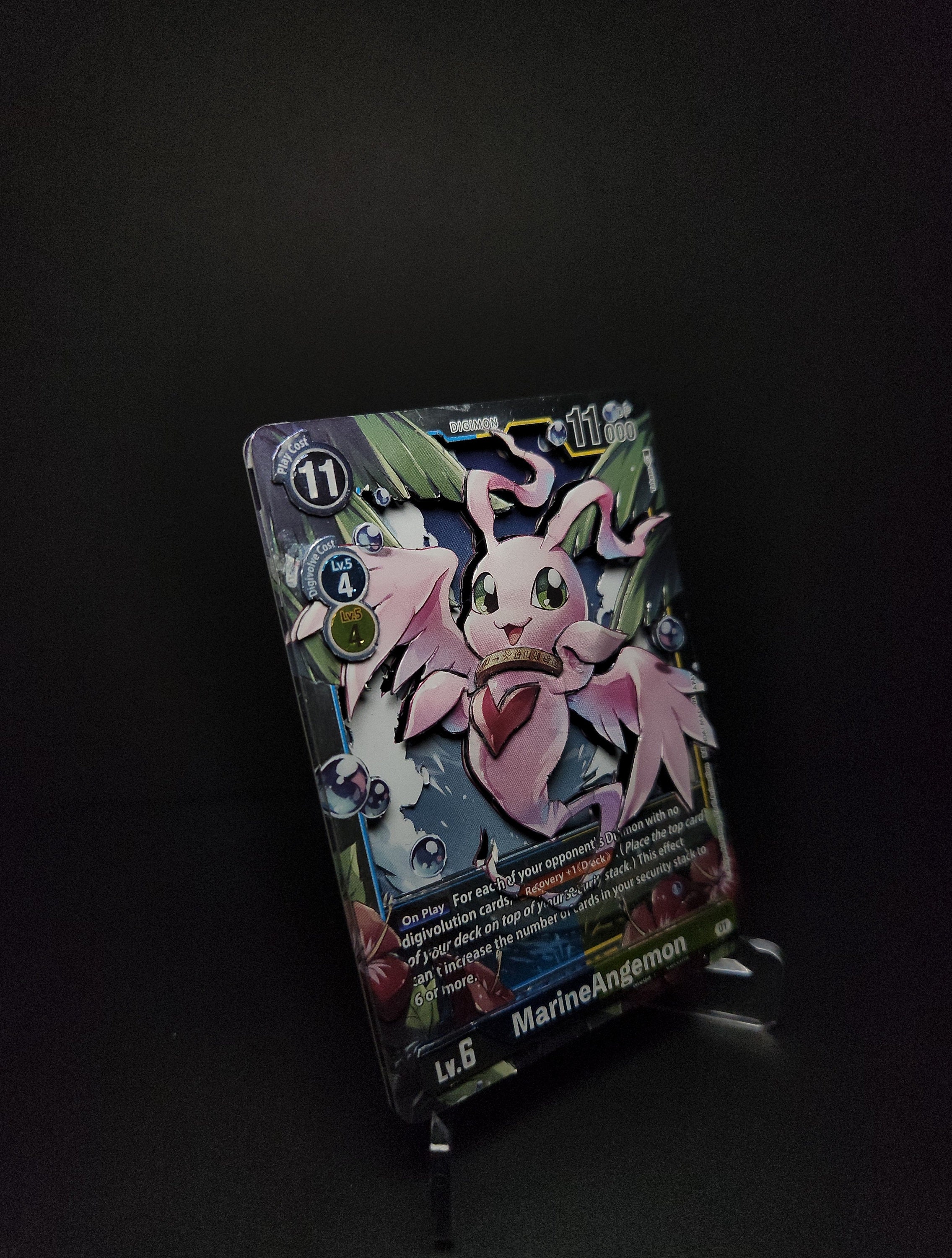 DIGIMON TCG : Marineangemon 3D Card Shadowbox - Etsy