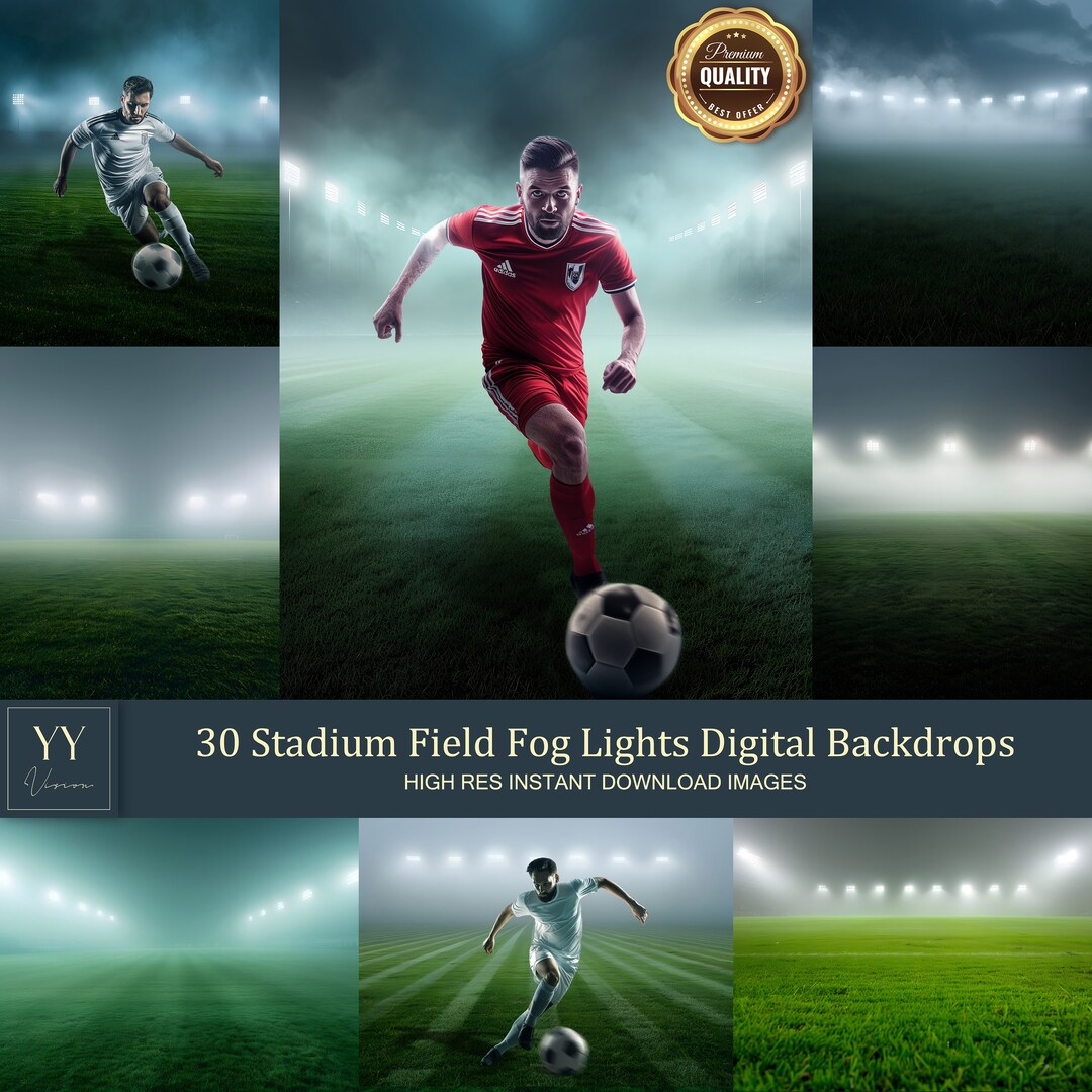 30 Grass Field Lights Digital Backdrops Sets for Sports School ...