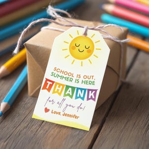 Editable Teacher Appreciation Week Gift Tag | Thank You Tag Printable ...
