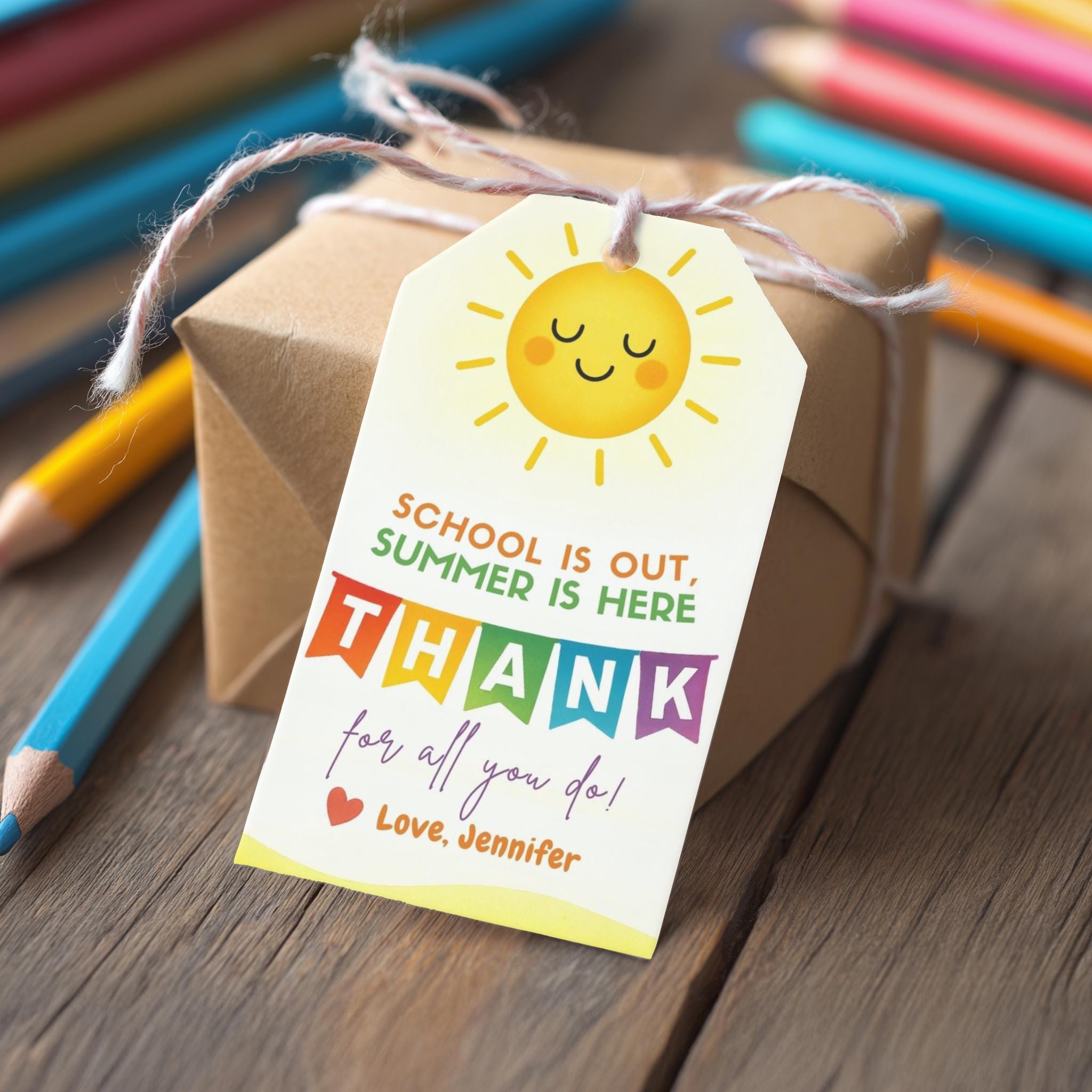 Editable Teacher Appreciation Week Gift Tag | Thank You Tag Printable ...