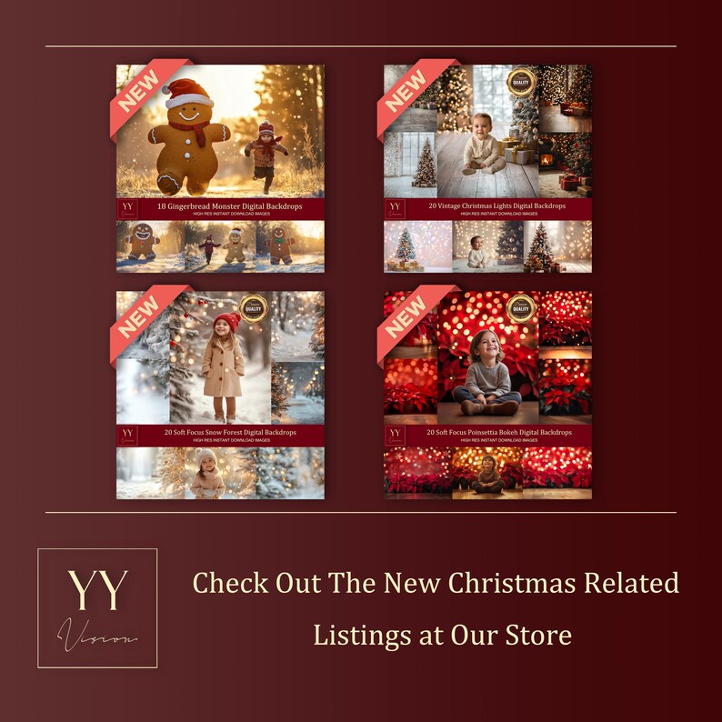 Christmas Window Digital Backdrop V2 for Christmas Gift Family ...
