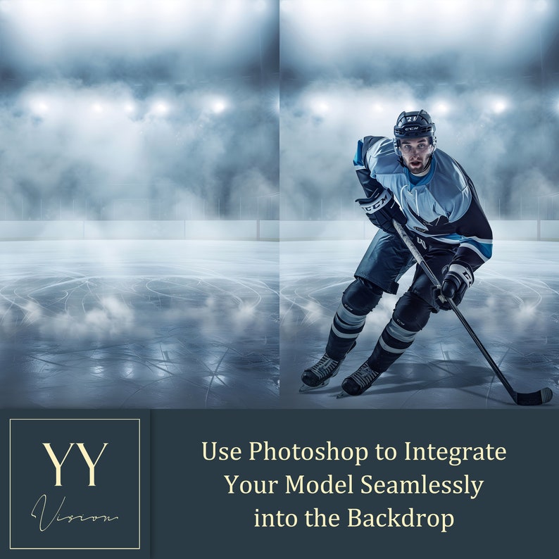 30 Hockey Stadium Fog Digital Backdrops Sets for Sports School ...