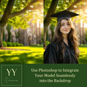 30 Graduation Garden Digital Backdrops Sets for High School College ...