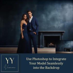 22 Old Master Studio Background Navy Blue Digital Backdrops Sets for ...