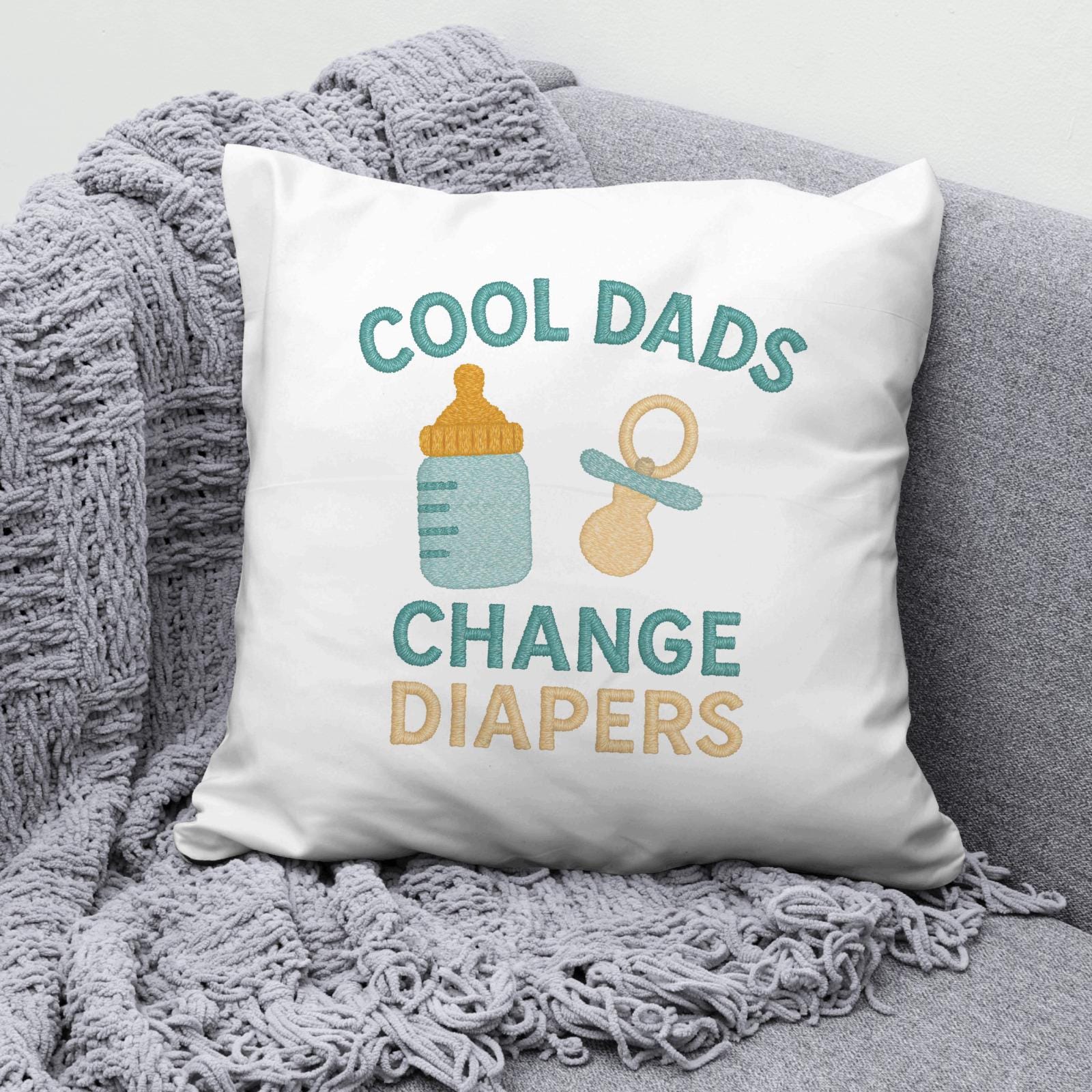Cool Dads Change Diapers PNG – Funny Father’s Day Embroidery Style ...