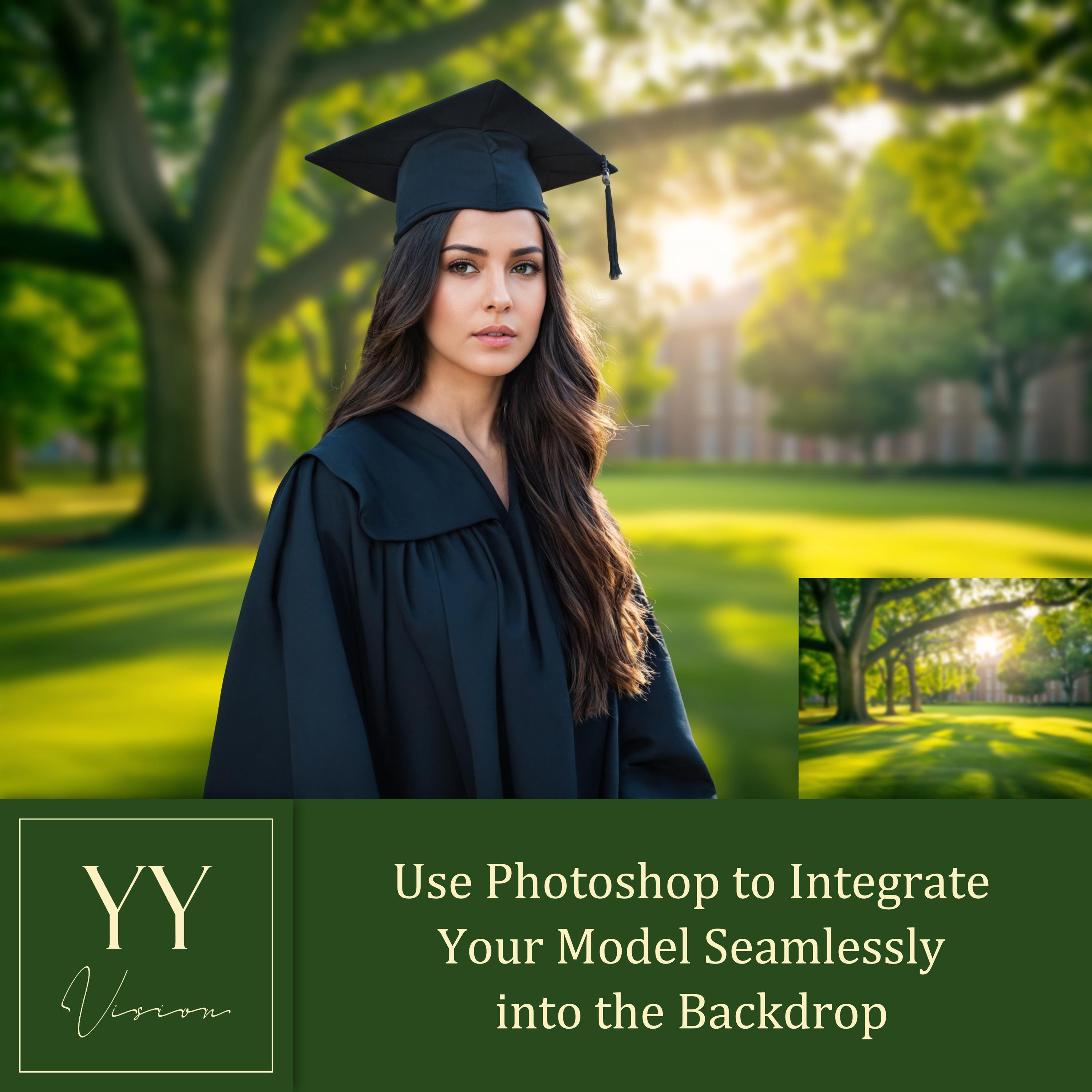 30 Graduation Garden Digital Backdrops Sets for High School College ...