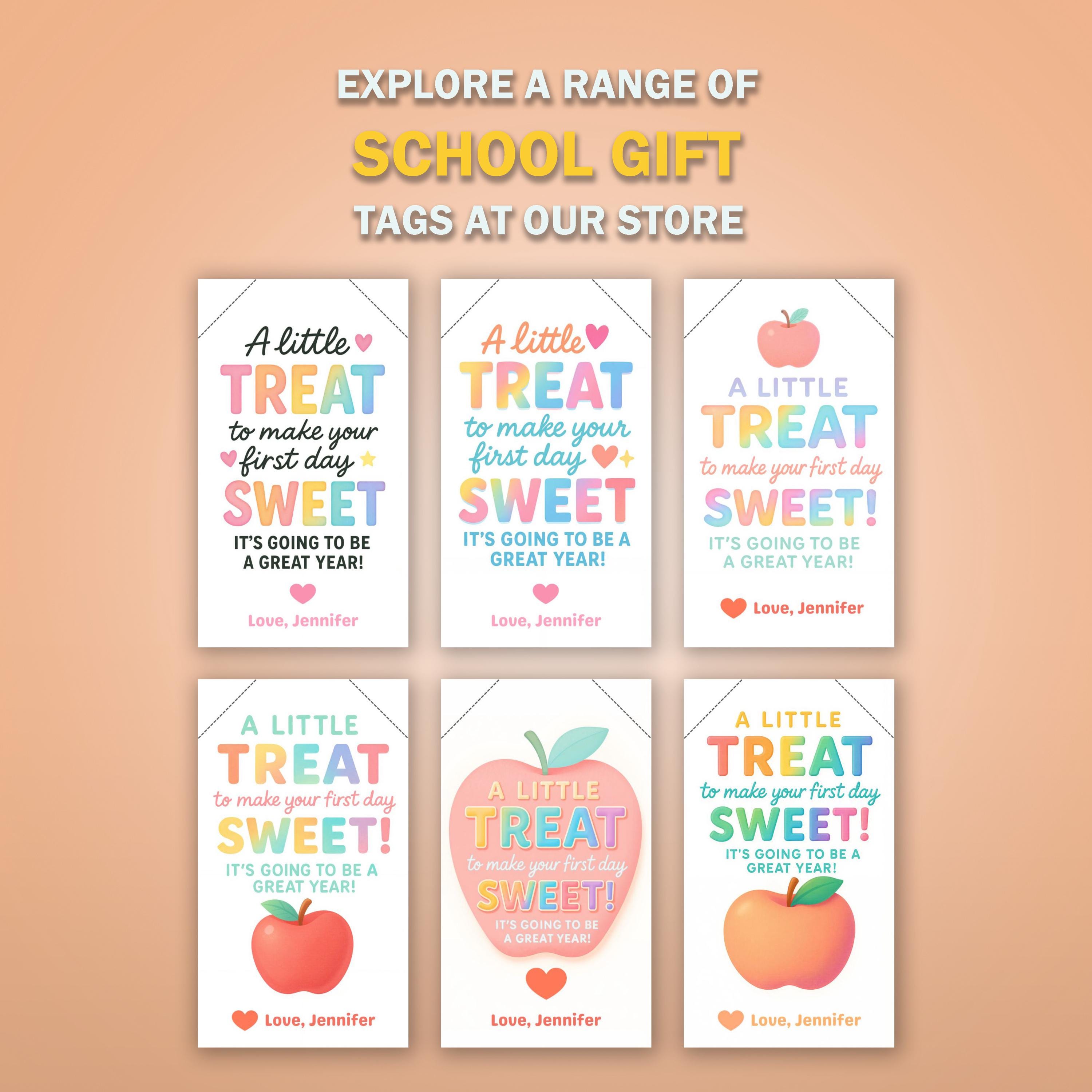 First Day of School Treat Tag - Printable Back to School Favor ...