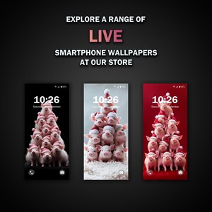 Christmas Piggy Tree Live Wallpaper V1 | MP4 JPG for Android| Christmas ...