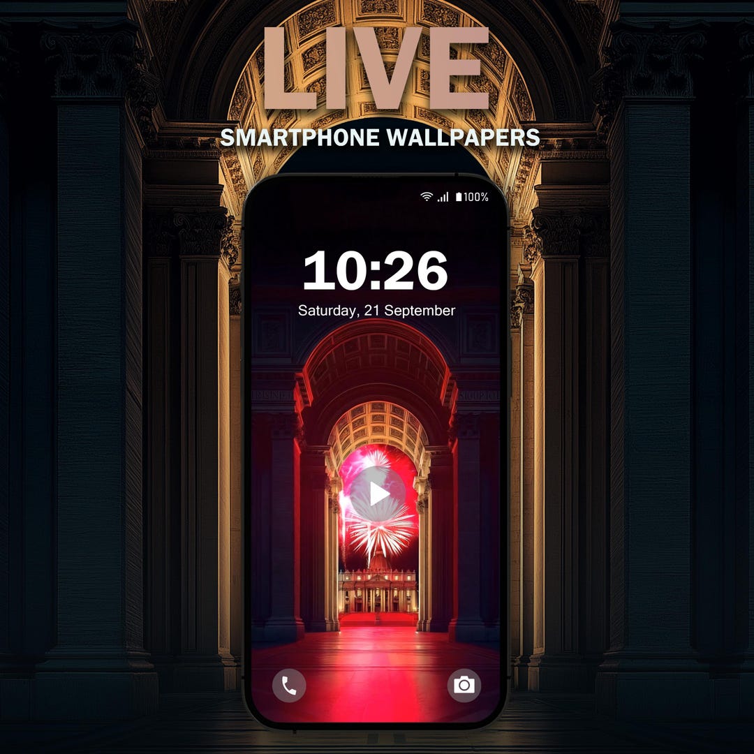 Arch Firework Live Wallpaper V2 MP4 JPG for Android New Year Theme ...