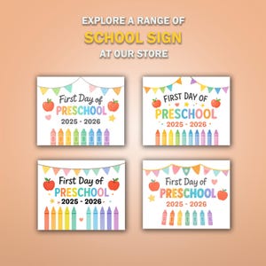 Editable First Day of School Sign Printable, Back to School Photo Prop ...