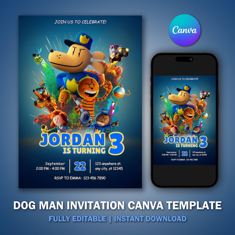 Dogman Invitations - Etsy