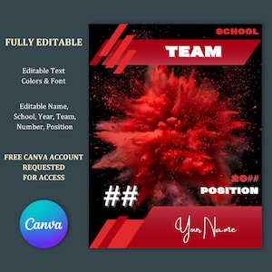 Color Explosion Canva Template With Tutorial for Sports Posters ...