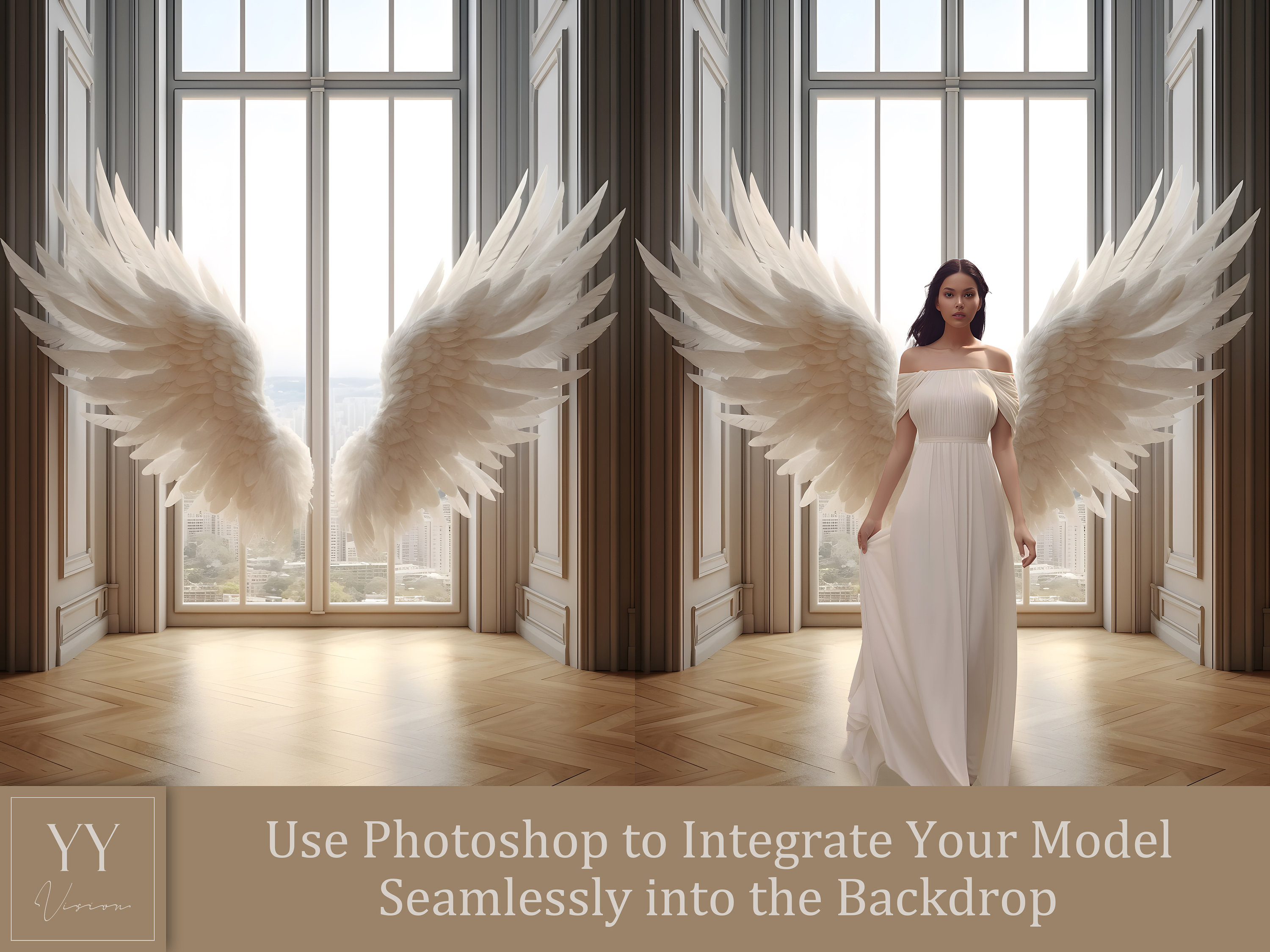 35 Angel Wings Digital Backdrops Sets Maternity Photography Fine Arts ...