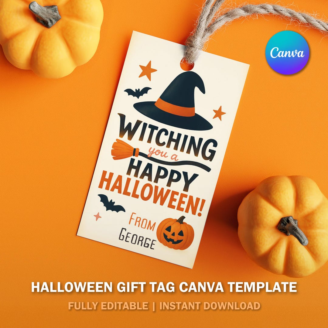 Halloween Gift Tag Printable, Boo Tag for Kids, Trick or Treat Favor ...