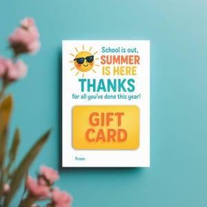 School is Out Summer is Here Teacher Gift Card Holder | End of Year ...