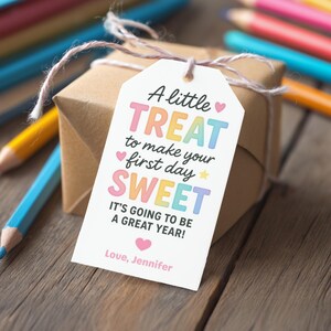 First Day of School Treat Tag - Printable Back to School Favor ...