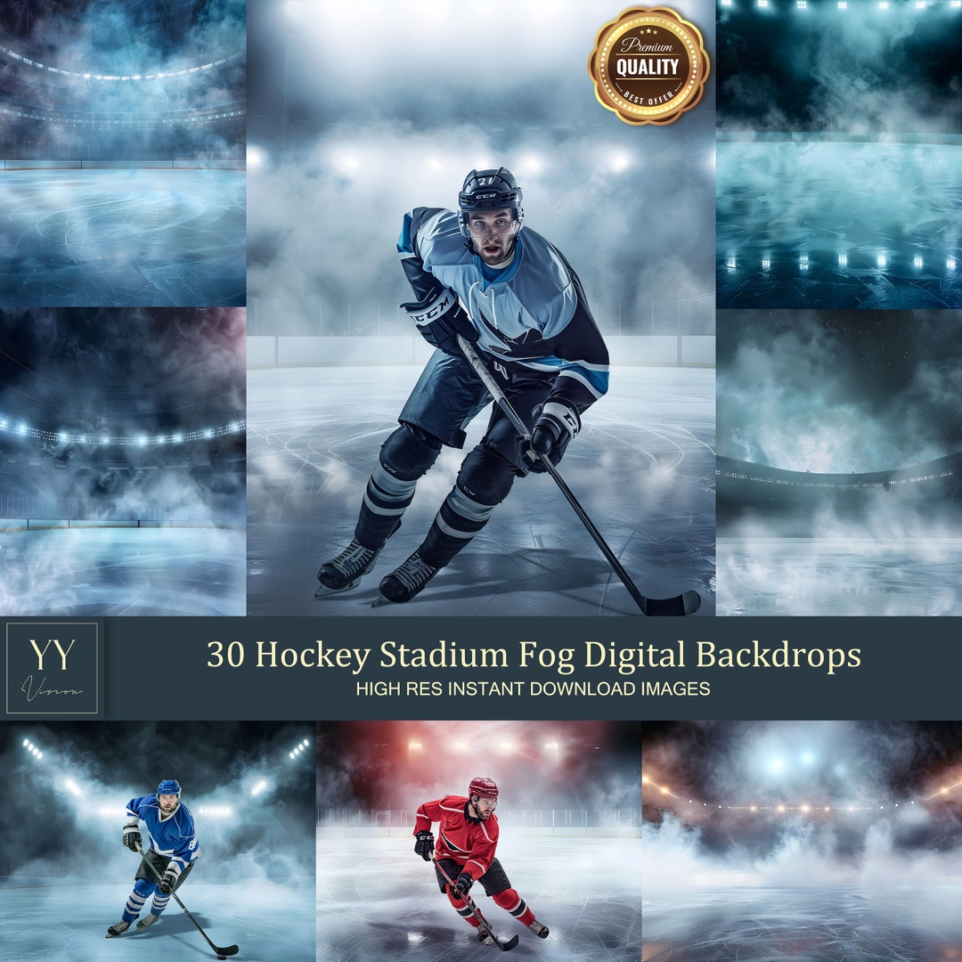 30 Hockey Stadium Fog Digital Backdrops Sets for Sports School ...