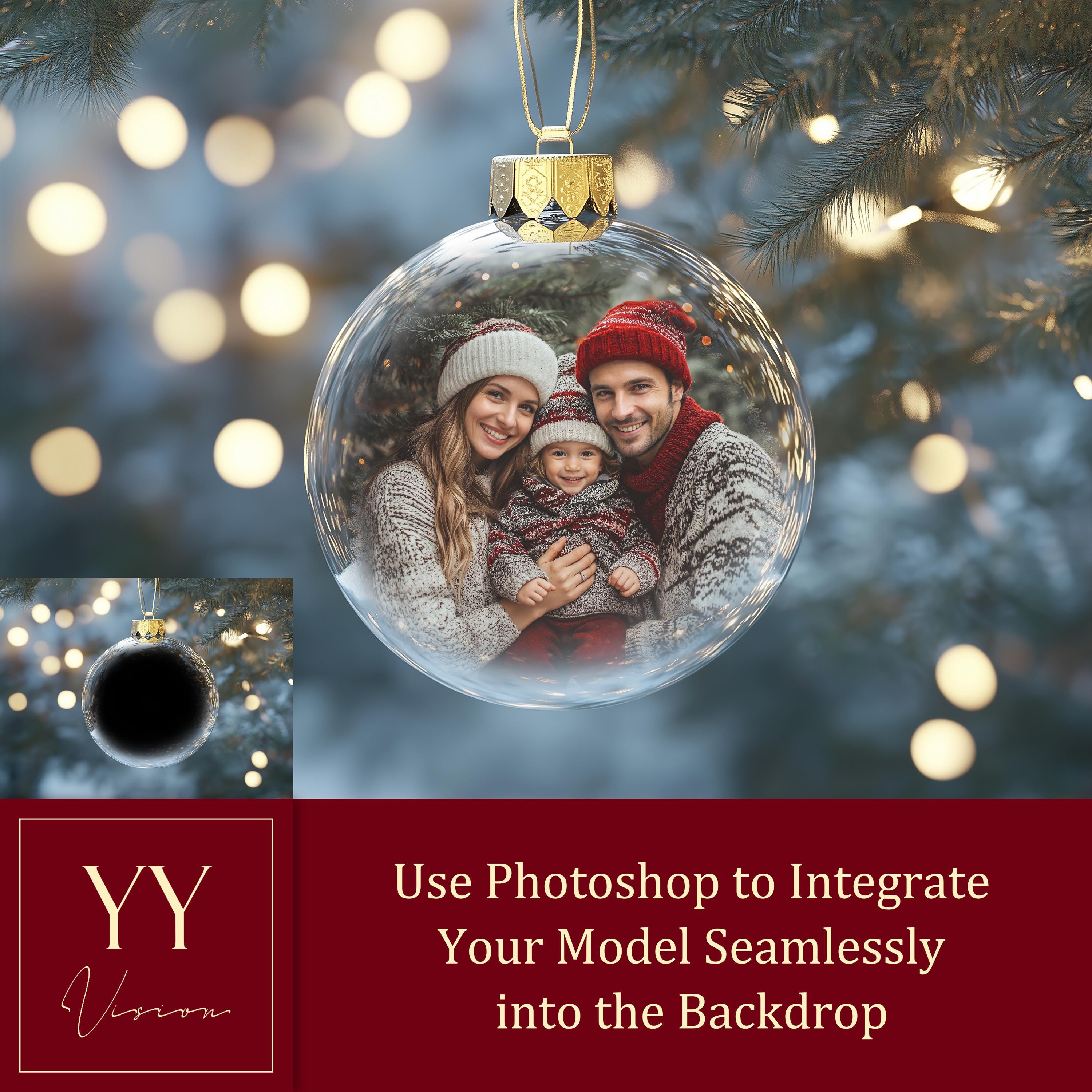 33 Christmas Ornament Digital Backdrops Sets for Christmas Gift Family ...