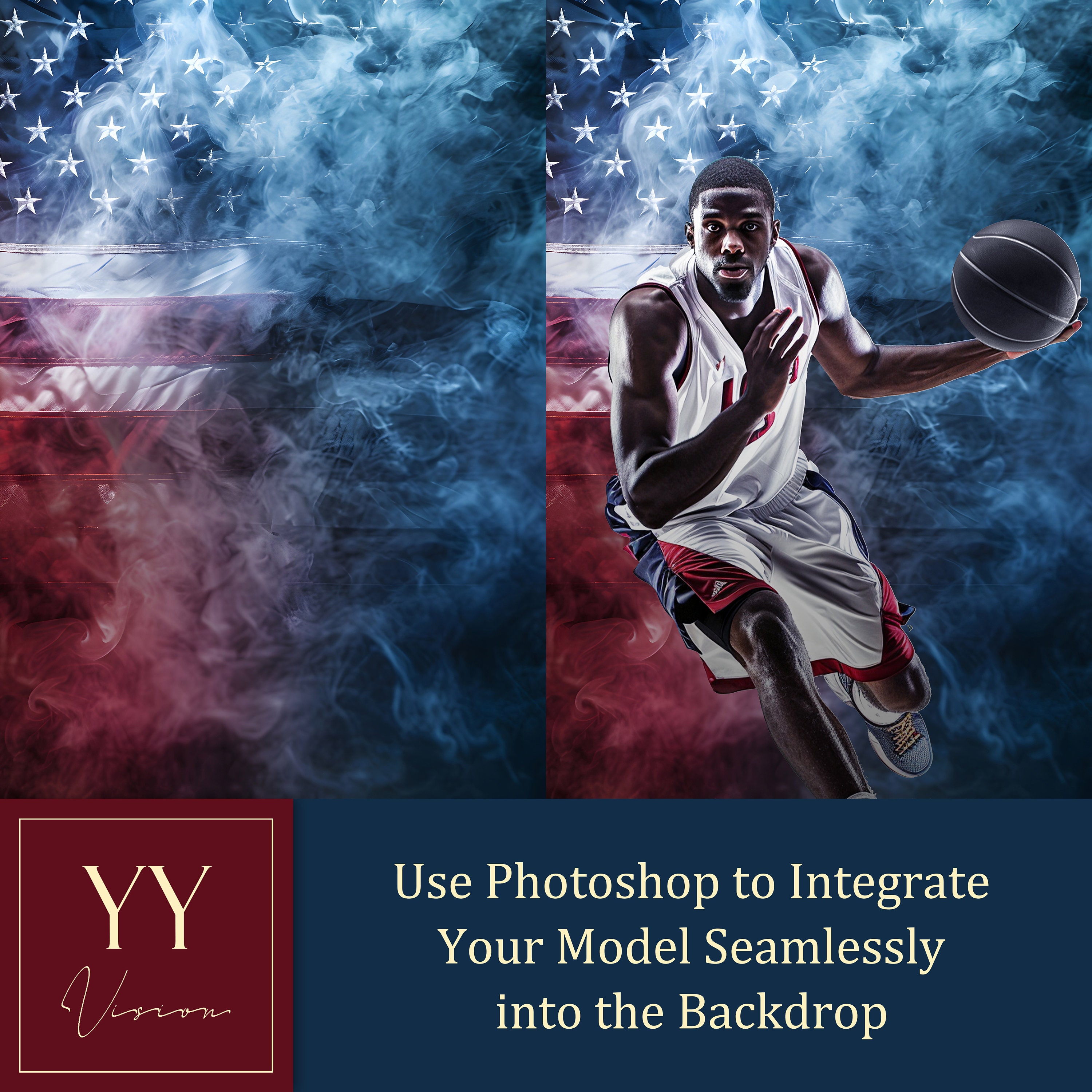 30 USA Flag Digital Backdrops Sets for Sports School Holiday ...