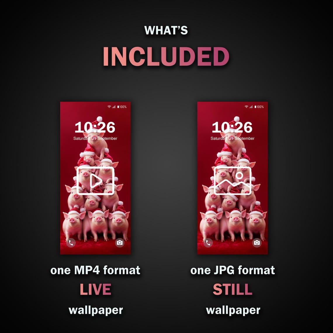 Christmas Piggy Tree Live Wallpaper V1 | MP4 JPG for Android| Christmas ...