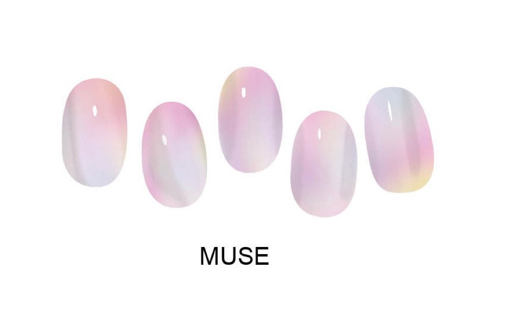 Moonstone // White Marble Gold Gel Nail Stickers Semicured Manicure ...