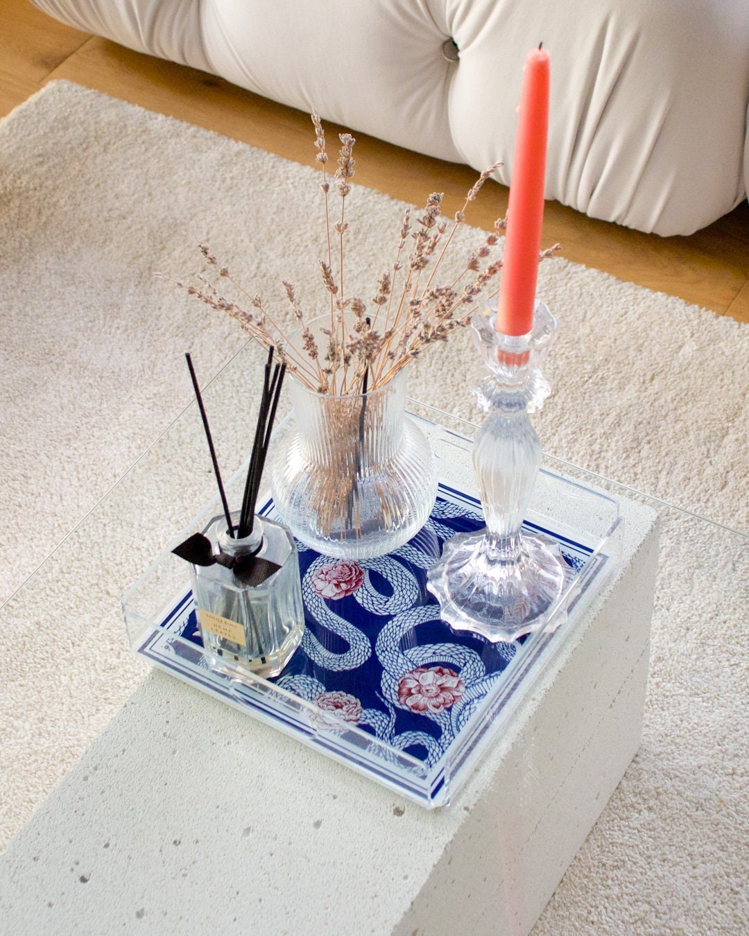 25 X 25 Cm Square Acrylic Tray | Plexiglass Tray | Acrylic Tray With ...