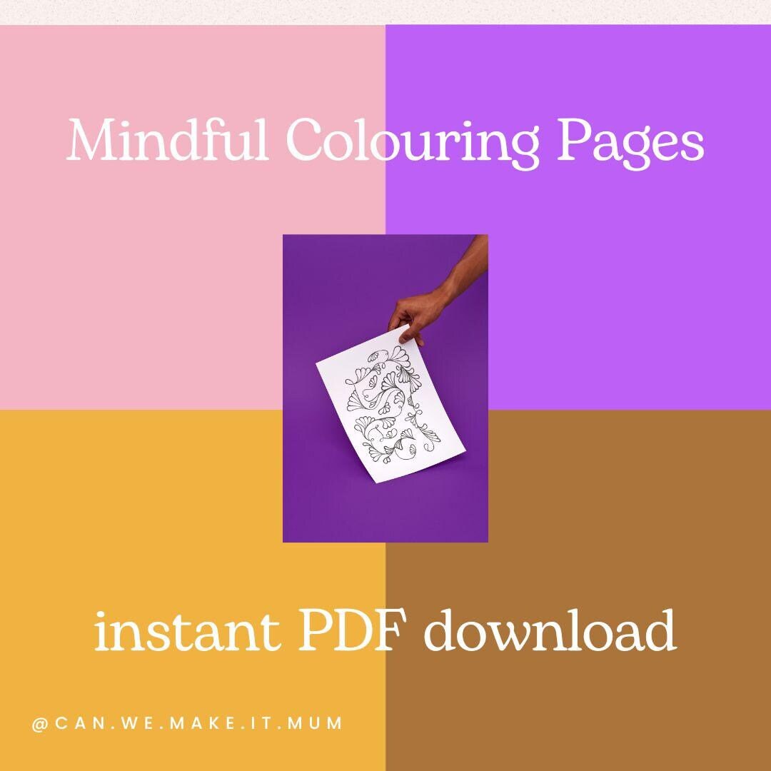 Mindful Colouring Pages PDF Printable Coloring Book Adult Colouring for ...