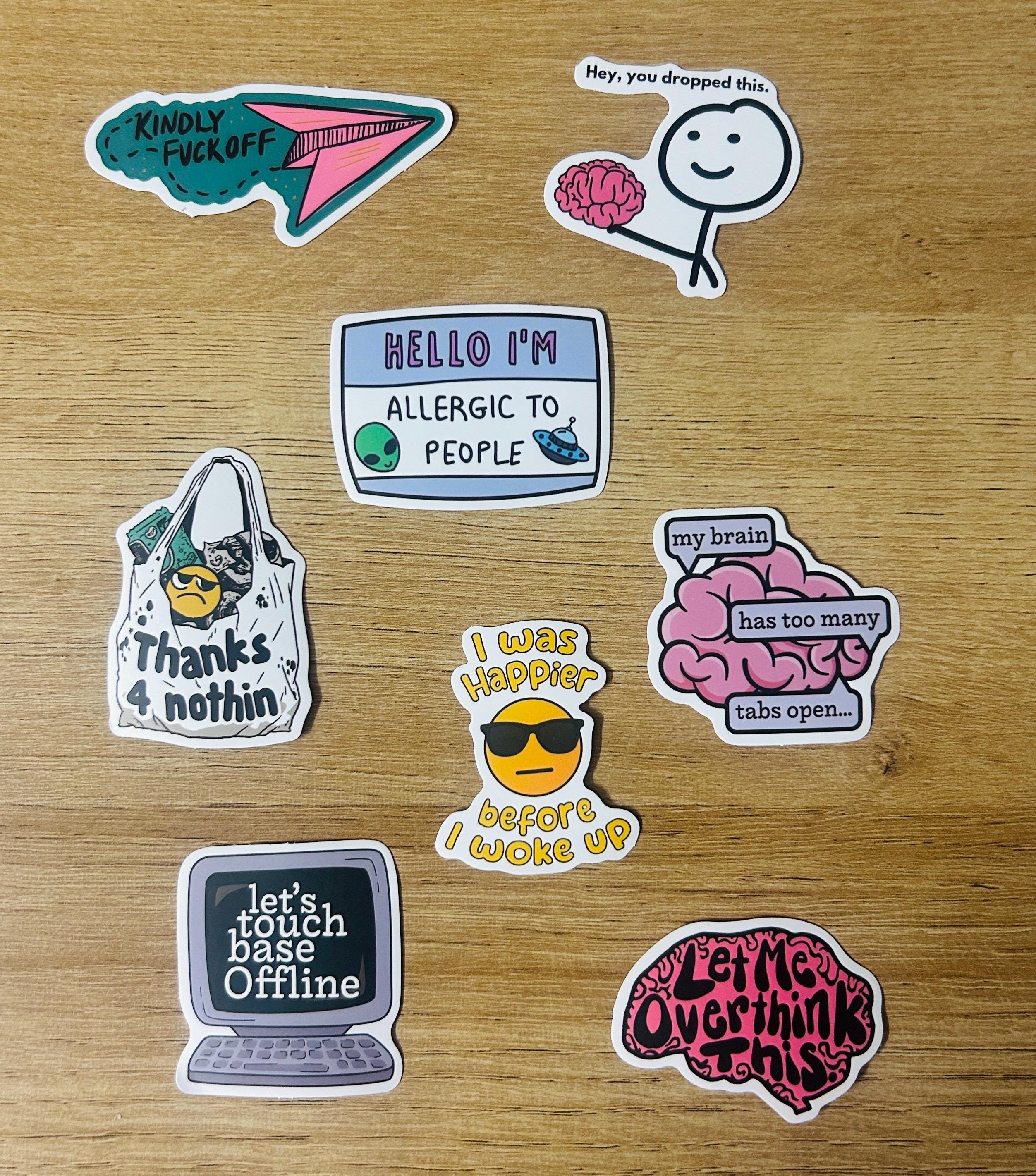 50 Pcs Humorous and Sarcastic Stickers Pack | Creative Funny Stickers ...