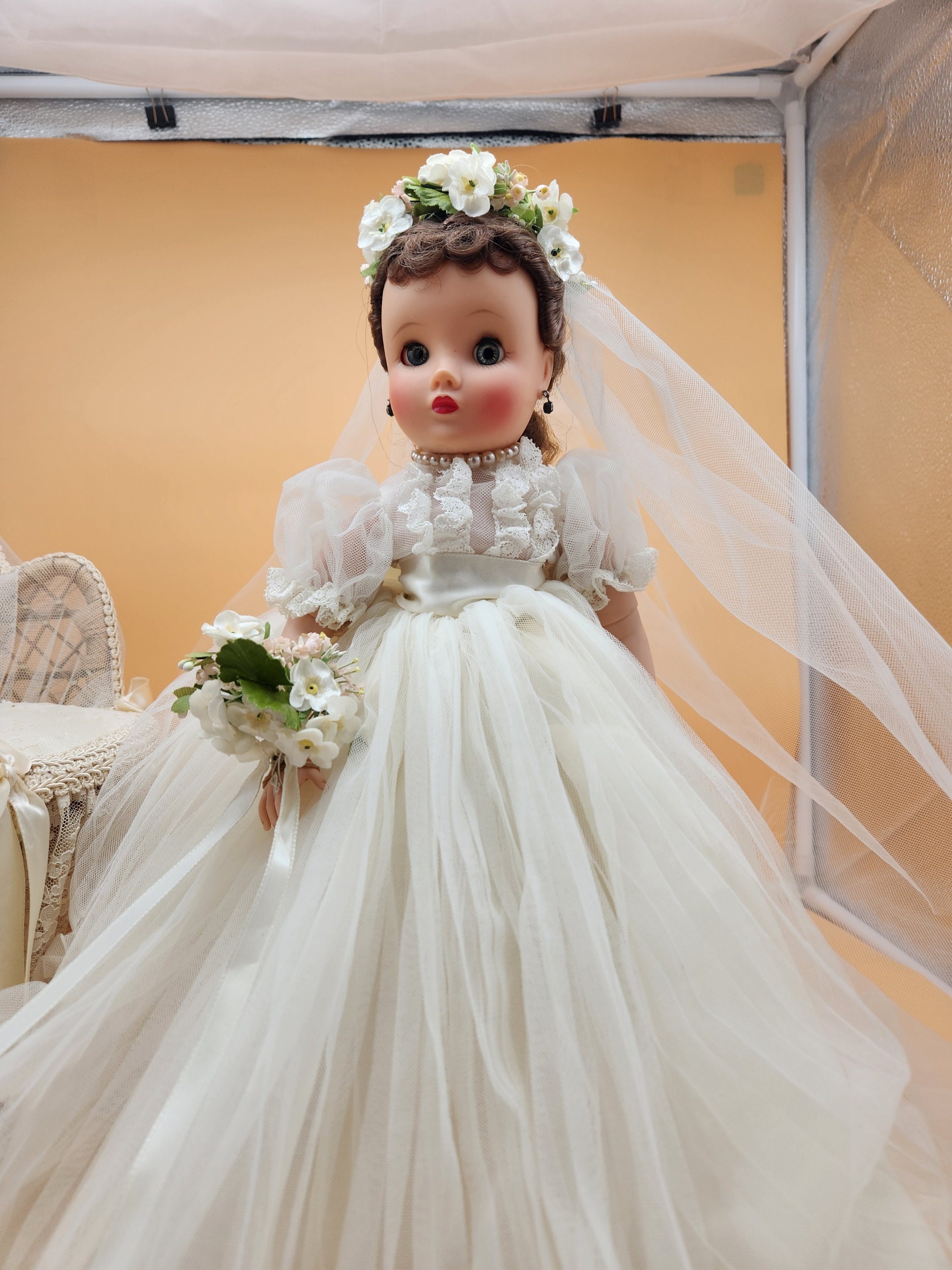 Vintage Madame Alexander Elise Bride Doll in Original Tagged Gown and ...