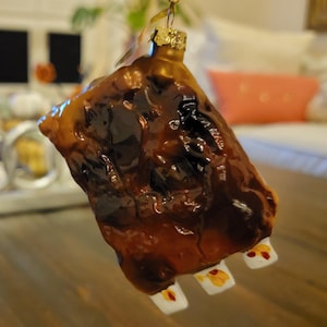 BBQ Baby Back Ribs Meat Christmas Food Ornament - Etsy