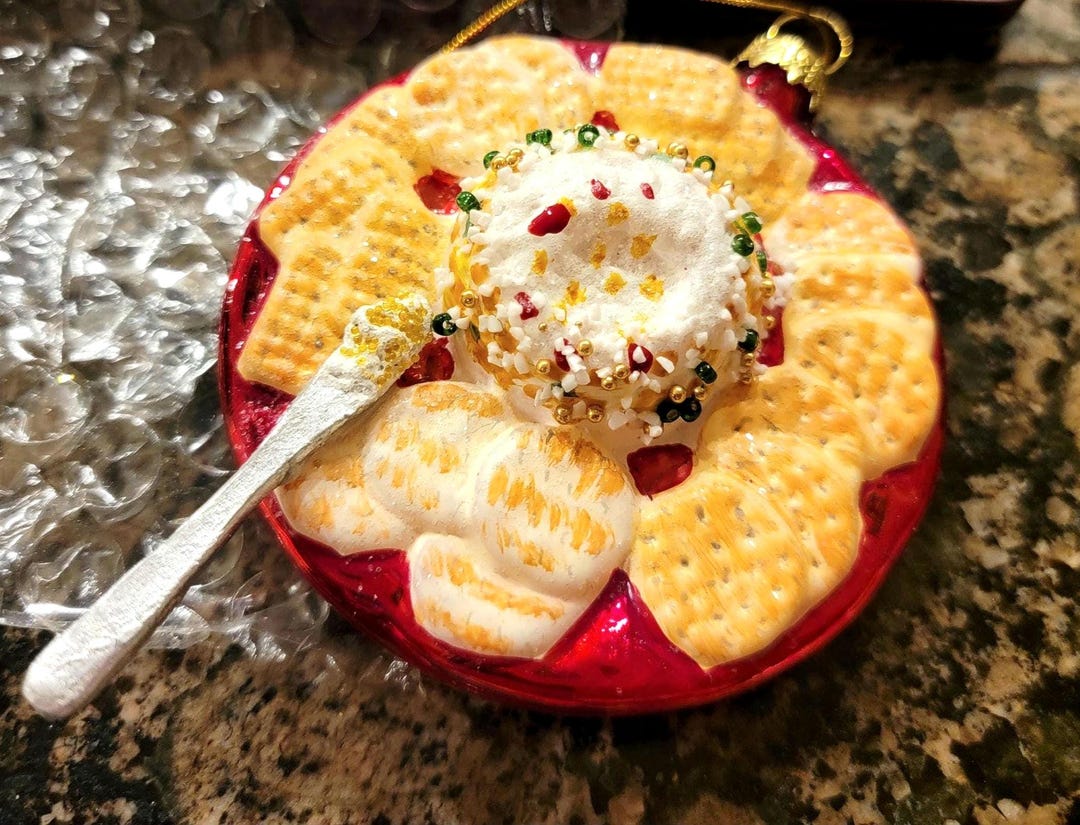 Cheese Ball Crackers Platter Food Ornament - Etsy