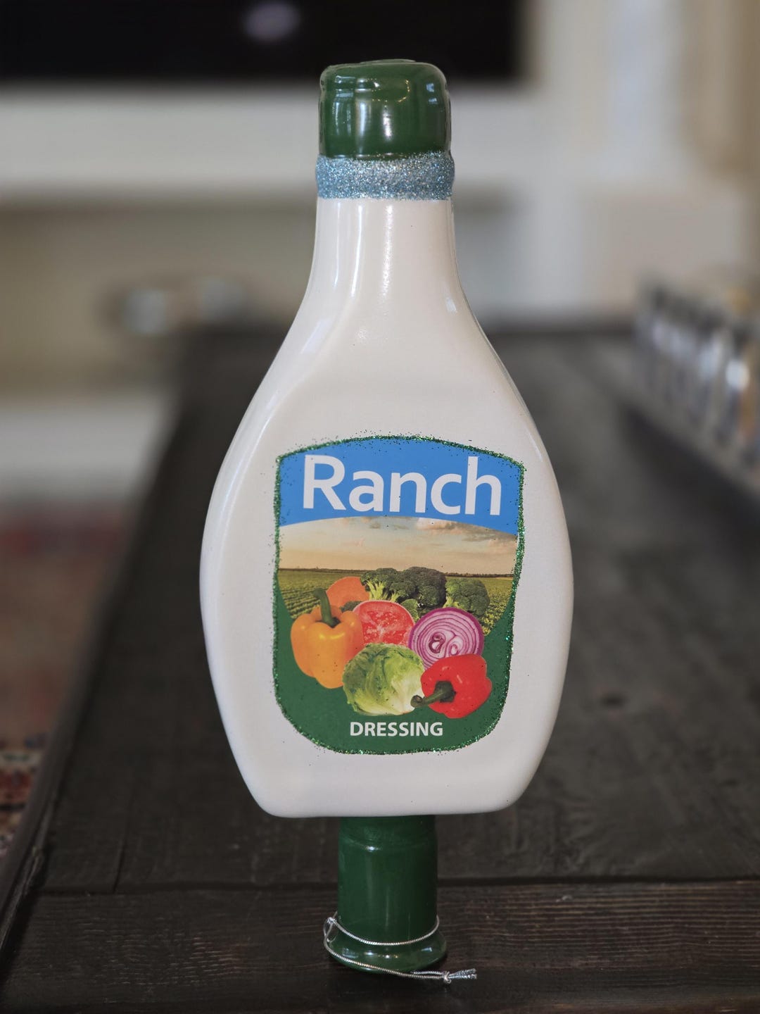 Glass TREE TOPPER! Ranch Salad Dressing Christmas Food Ornament - Etsy