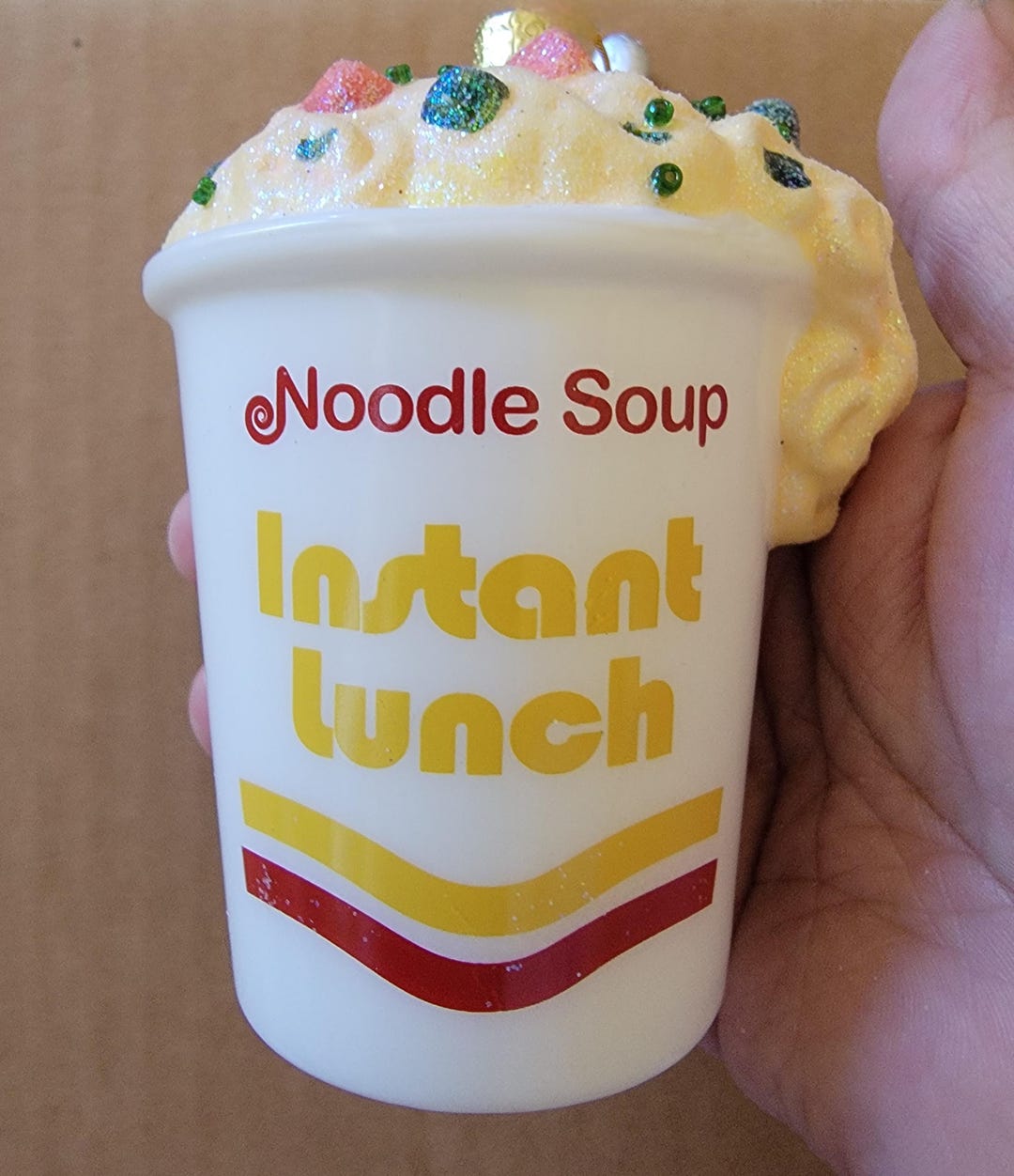 Glass Ramen Noodle Cup Christmas Food Ornament - Etsy