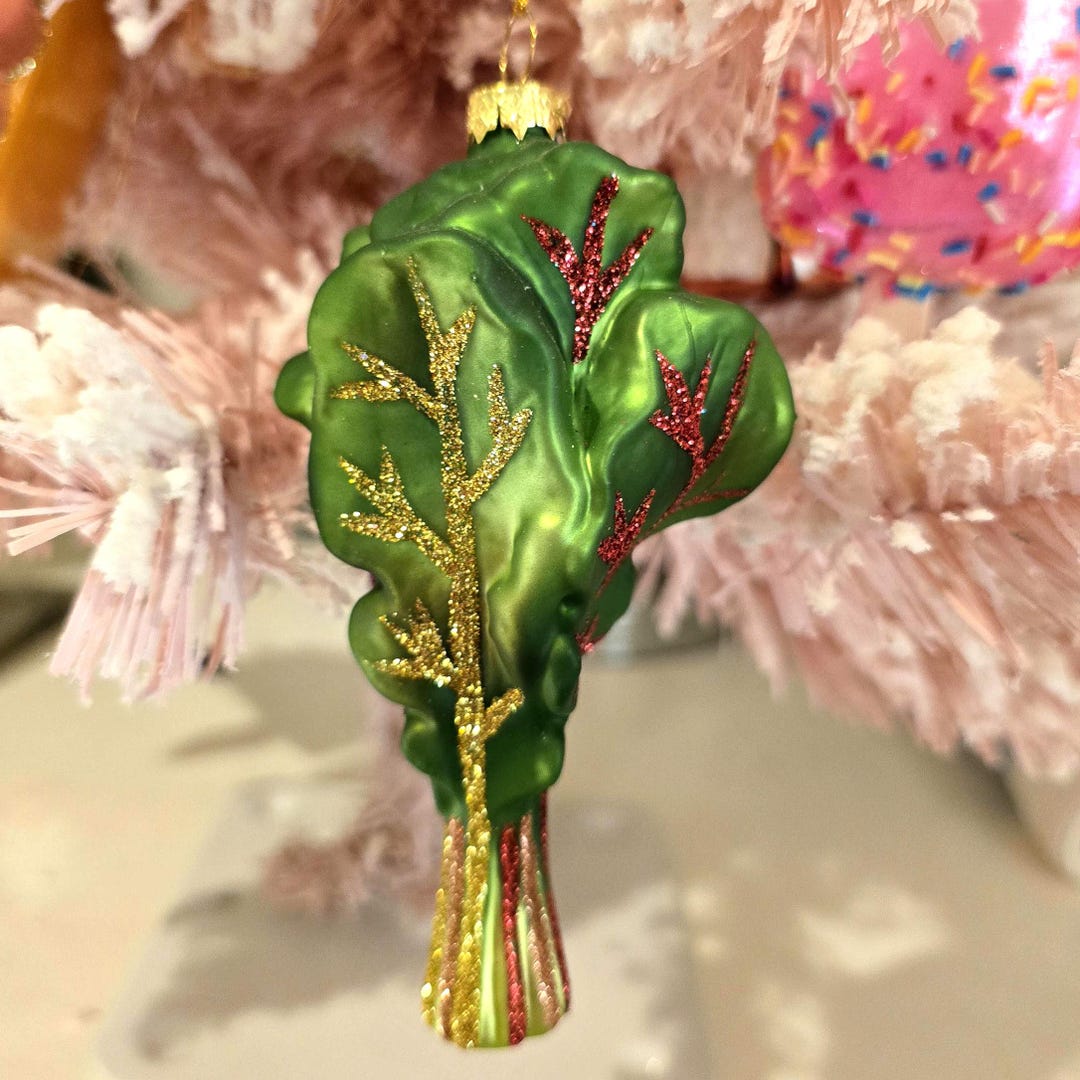 Rainbow Swiss Chard Vegetable Food Glass 3D Christmas Ornament - Etsy