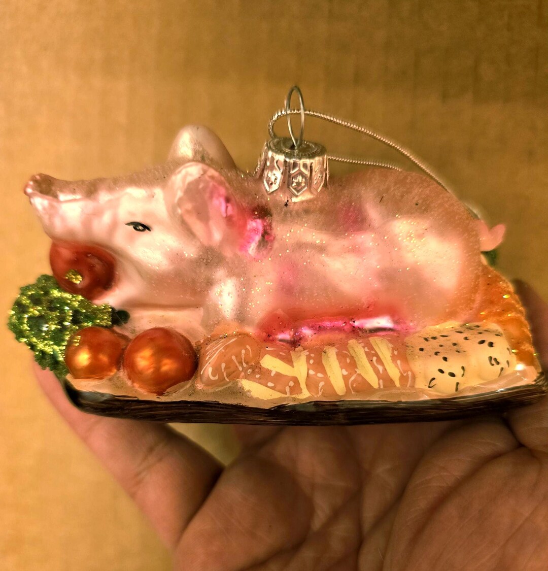 Christmas Roast Pig Ham Dinner Food Ornament - Etsy
