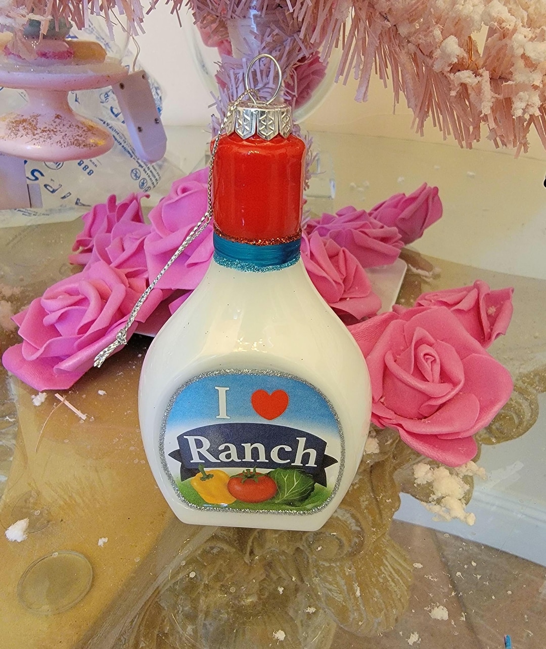 I Love Ranch Salad Dressing Christmas Food Ornament - Etsy